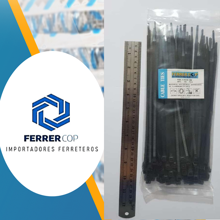 cintillo 100x2.5mm x100 und - Negro - Canaletas Perú